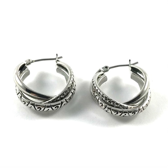 Jewelry | Silver Tone Question Mark Hoop Earrings | Poshmark